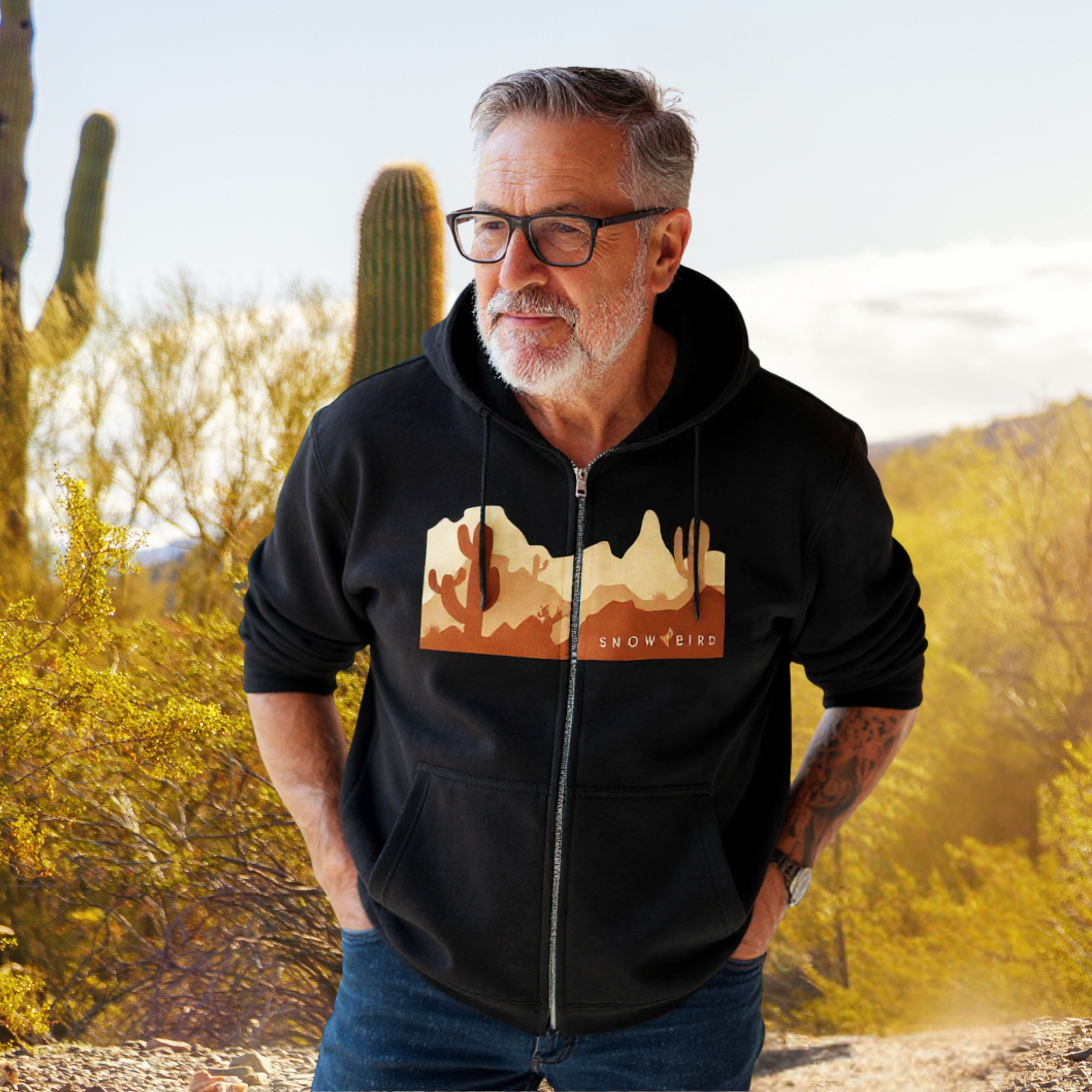 Snowbird Desert Ridgeline Zip Hoodie – Our Merch Page